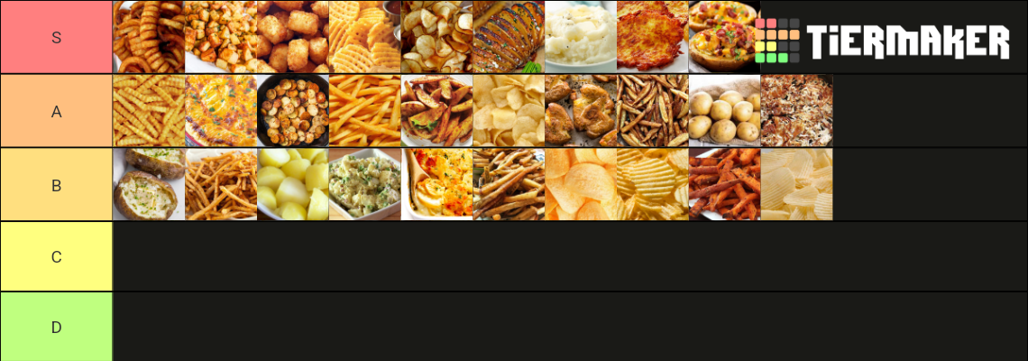 Ultimate Potato Dishes and Sides Tier List (Community Rankings) - TierMaker