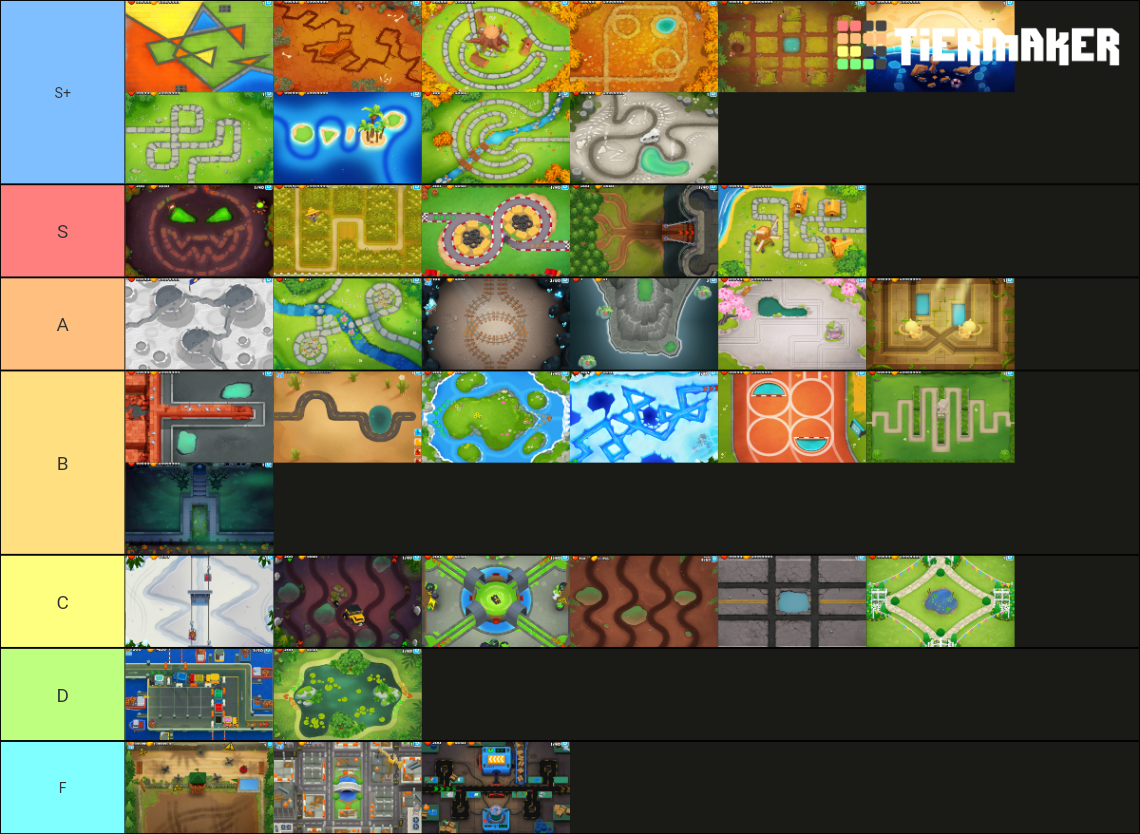 Bloons TD 6 Maps Tier List (Community Rankings) - TierMaker