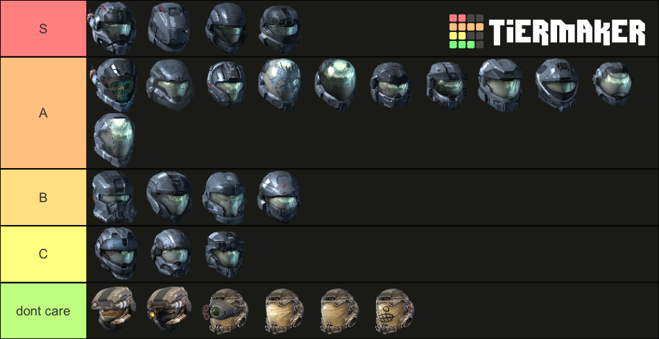 Halo: Reach (MCC) Helmets Tier List (Community Rankings) - TierMaker