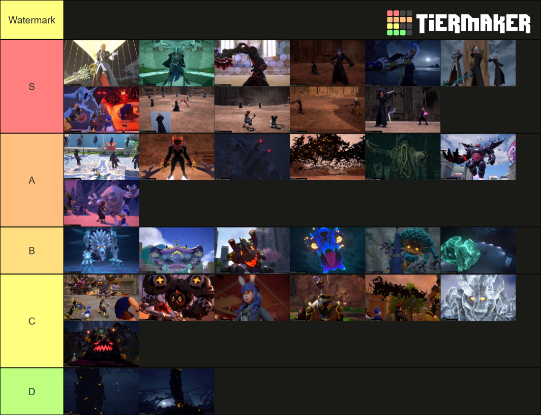 All Kingdom Hearts 3 Bosses Ranked Tier List (Community Rankings) - TierMaker
