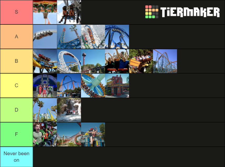 Six Flags Magic Mountain main attractions Tier List (Community Rankings ...