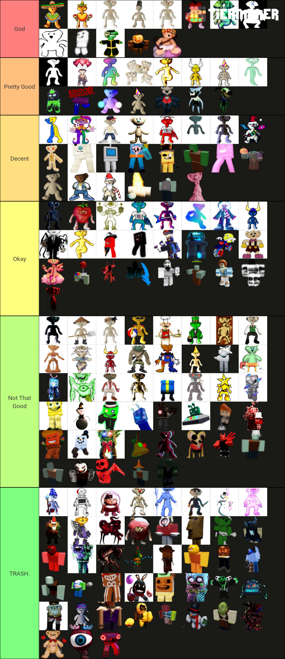 Bear* Skin Tier List (Community Rankings) - TierMaker