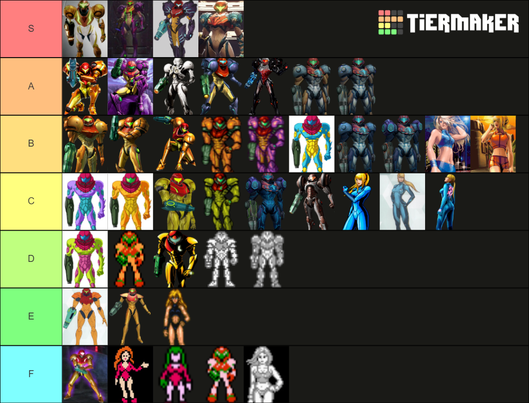 All Samus Aran Suits (9/9/21) Tier List (Community Rankings) - TierMaker