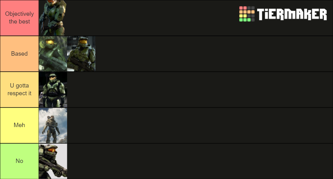 Master Chief Designs (Mainline) Tier List (Community Rankings) - TierMaker