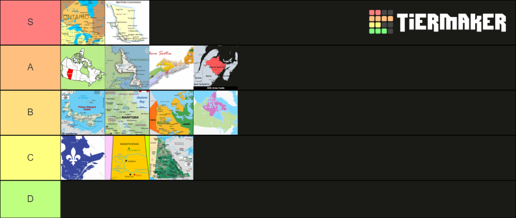 Canadian Provinces Tier List (Community Rankings) - TierMaker
