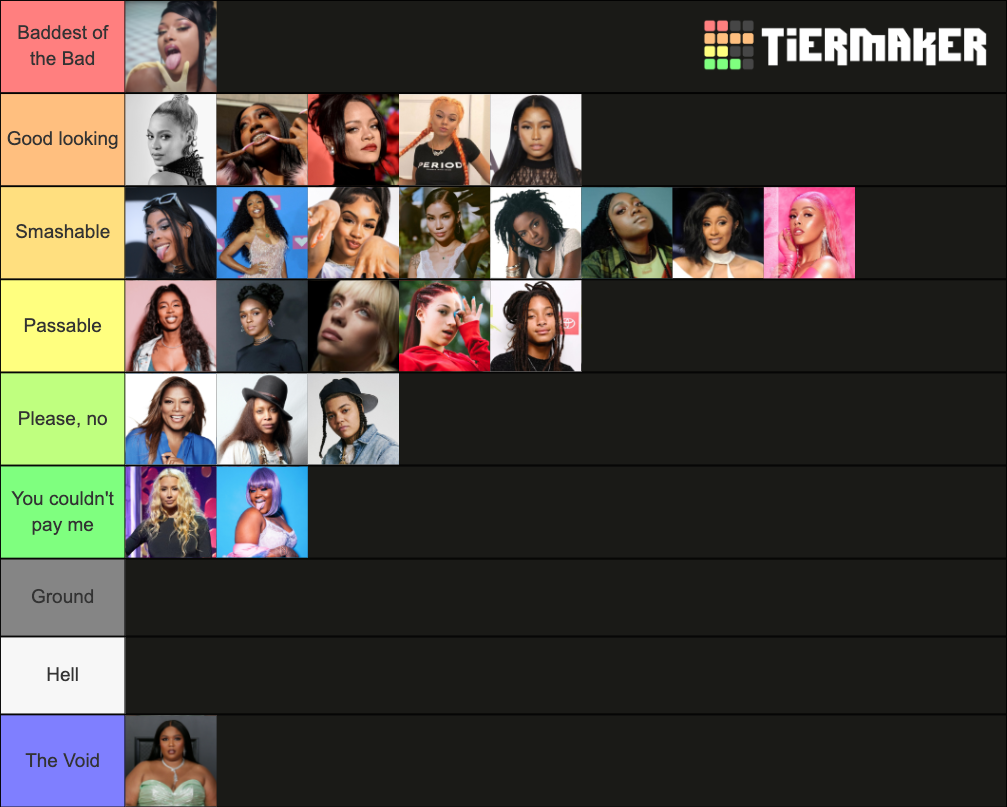 Baddie or just bad. Tier List (Community Rankings) - TierMaker