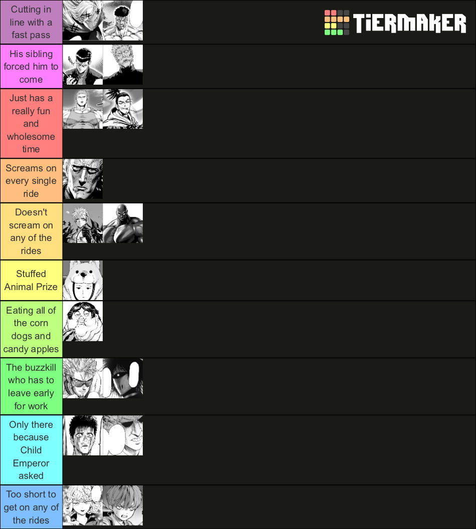 S-Class Heroes (OPM) Tier List (Community Rankings) - TierMaker