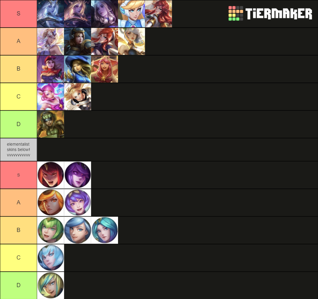 Lux Skins Tier List (Community Rankings) - TierMaker
