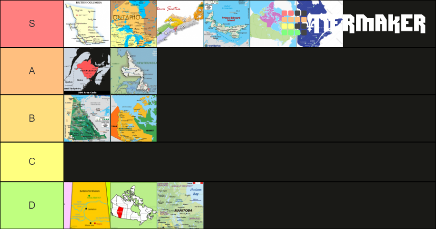 Canadian Provinces Tier List (Community Rankings) - TierMaker