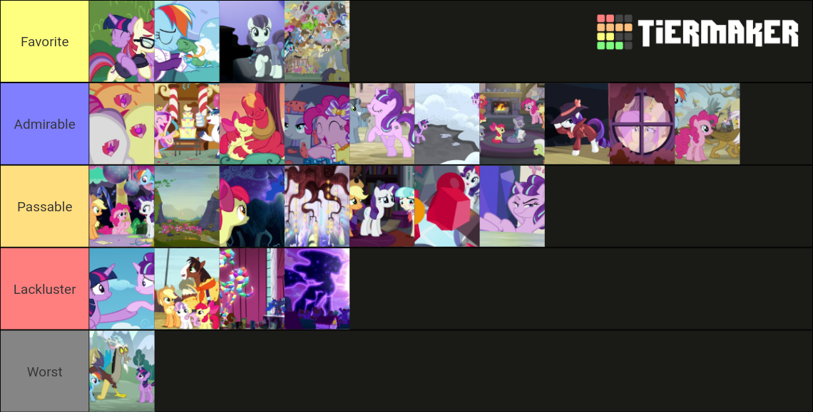 MLP Season 5 Tier List (Community Rankings) - TierMaker