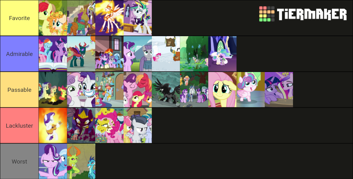 MLP Season 7 Tier List (Community Rankings) - TierMaker
