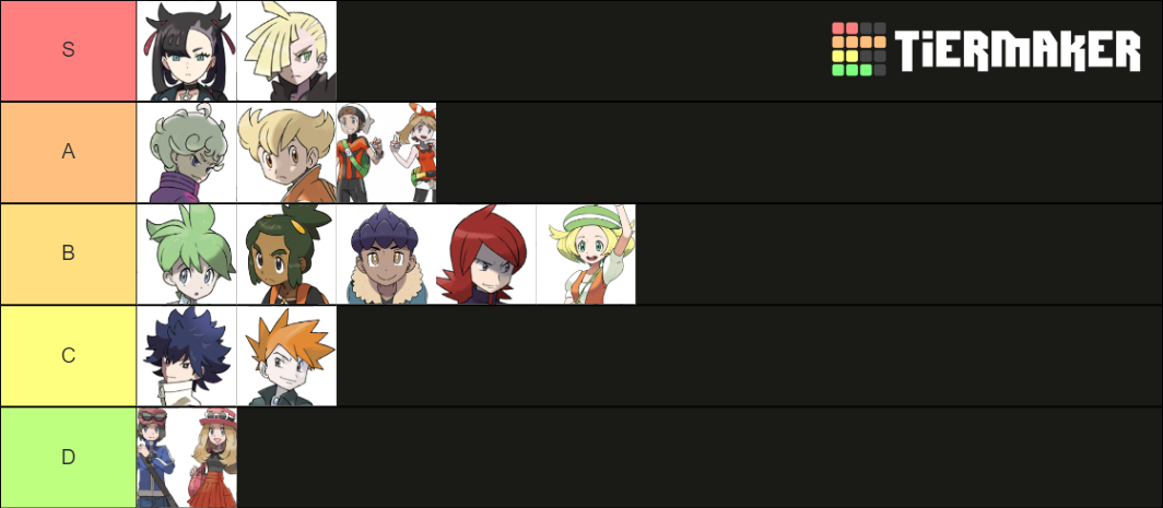 Pokémon Rivals Tier List (Community Rankings) - TierMaker