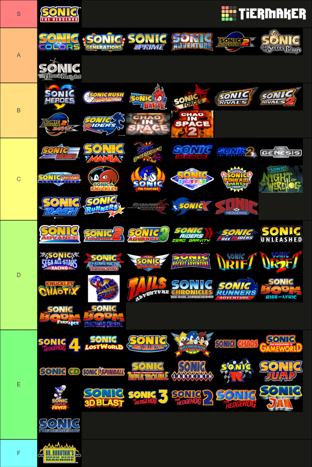 Sonic Logos ! Tier List (Community Rankings) - TierMaker