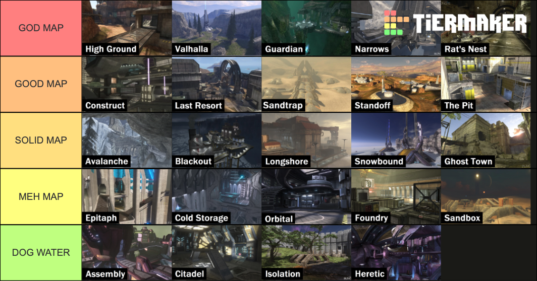 Halo 3 Multiplayer Maps Tier List Community Rankings TierMaker Halo 3 Multiplayer Maps Tier List Community Rankings TierMaker