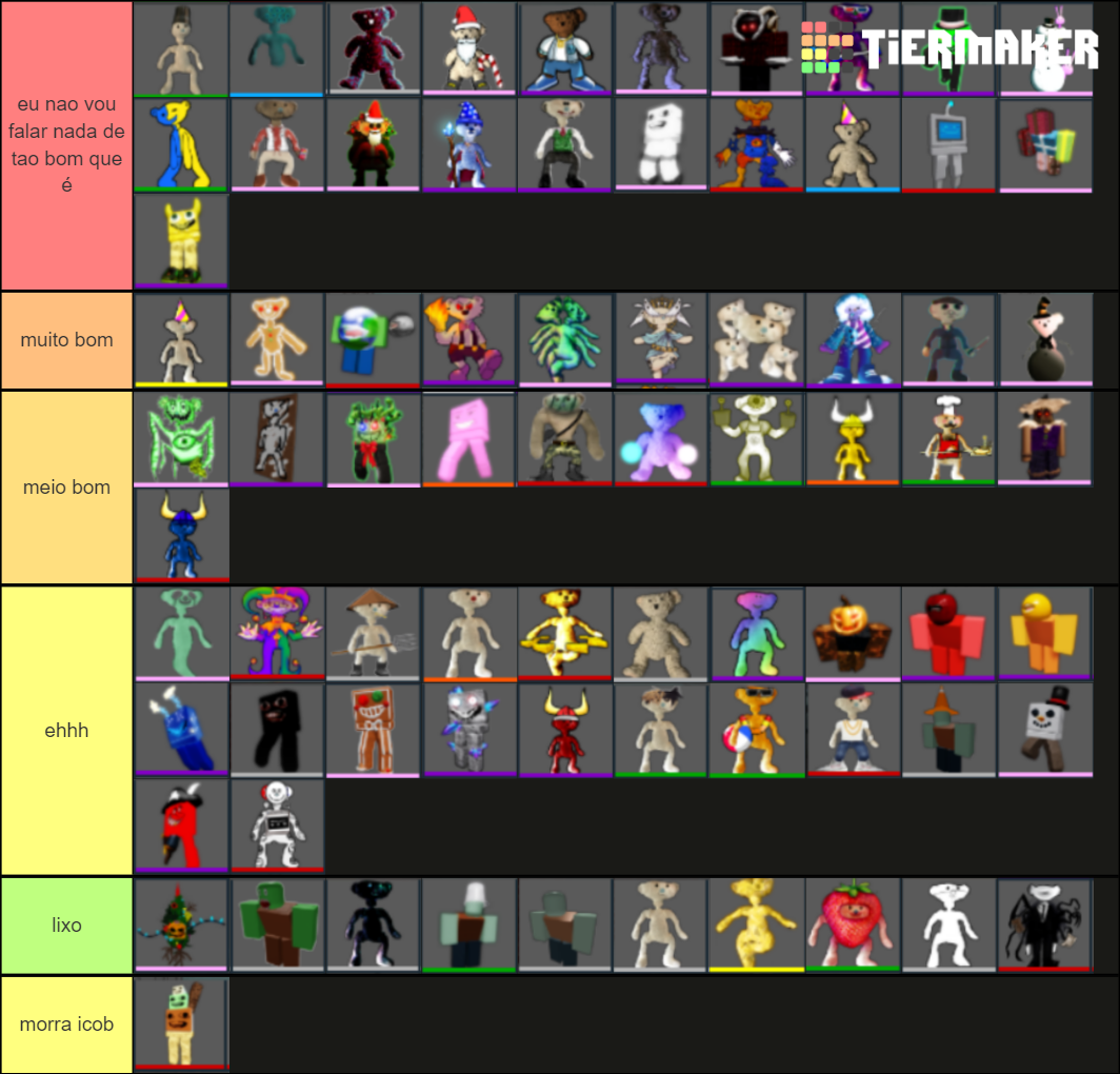 BEAR* Skins Tier List (Community Rankings) - TierMaker