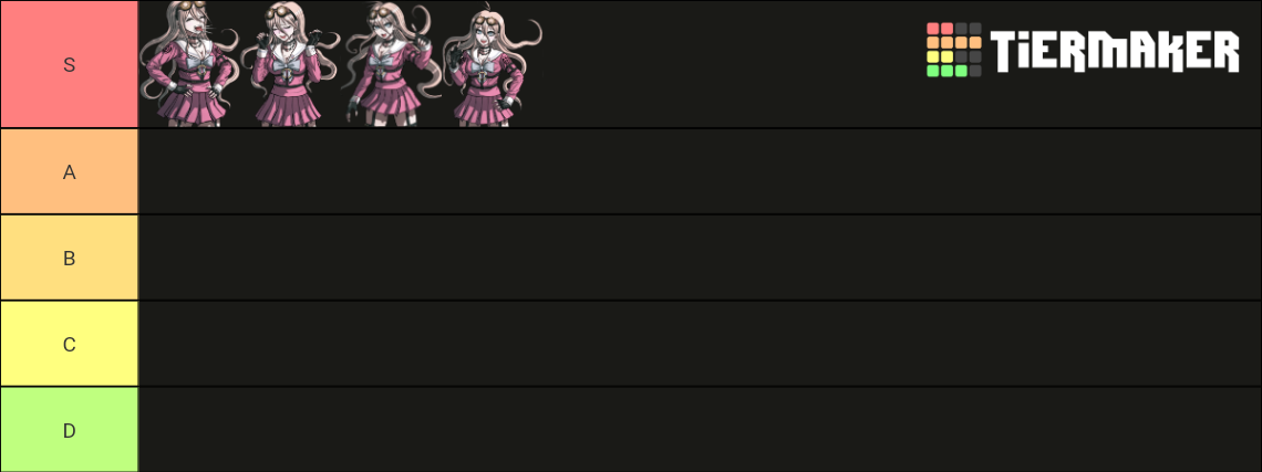 Danganronpa Miu Iruma Sprites Tier List (Community Rankings) - TierMaker