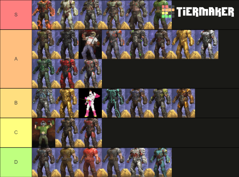 All Skins In Doom Eternal Tier List (Community Rankings) - TierMaker