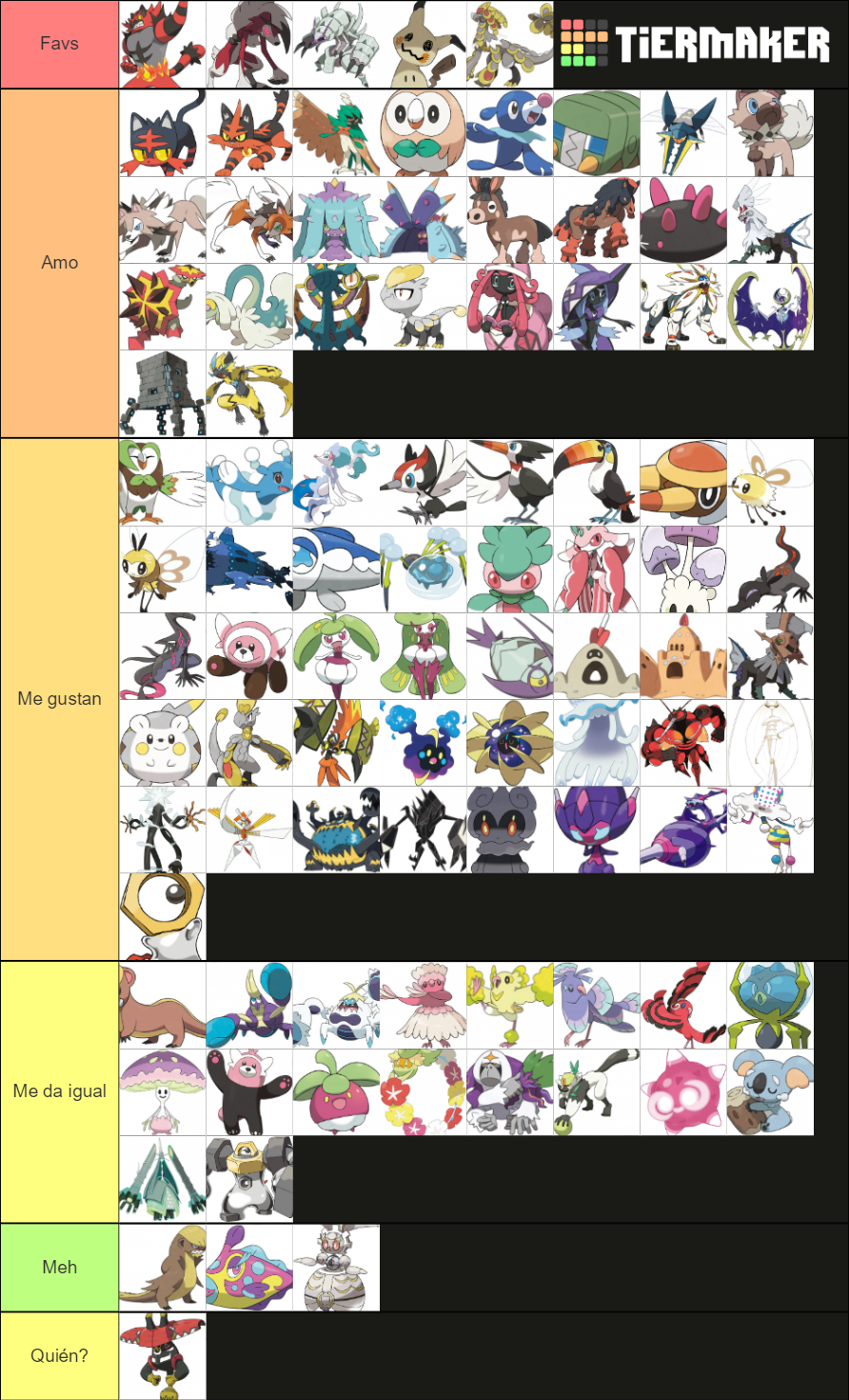 Pokemon Alola Tier List (Community Rankings) - TierMaker
