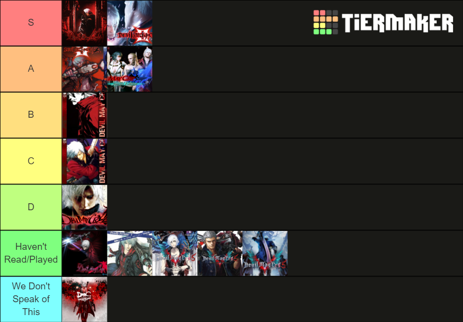 Devil May Cry Tier List (Community Rankings) - TierMaker