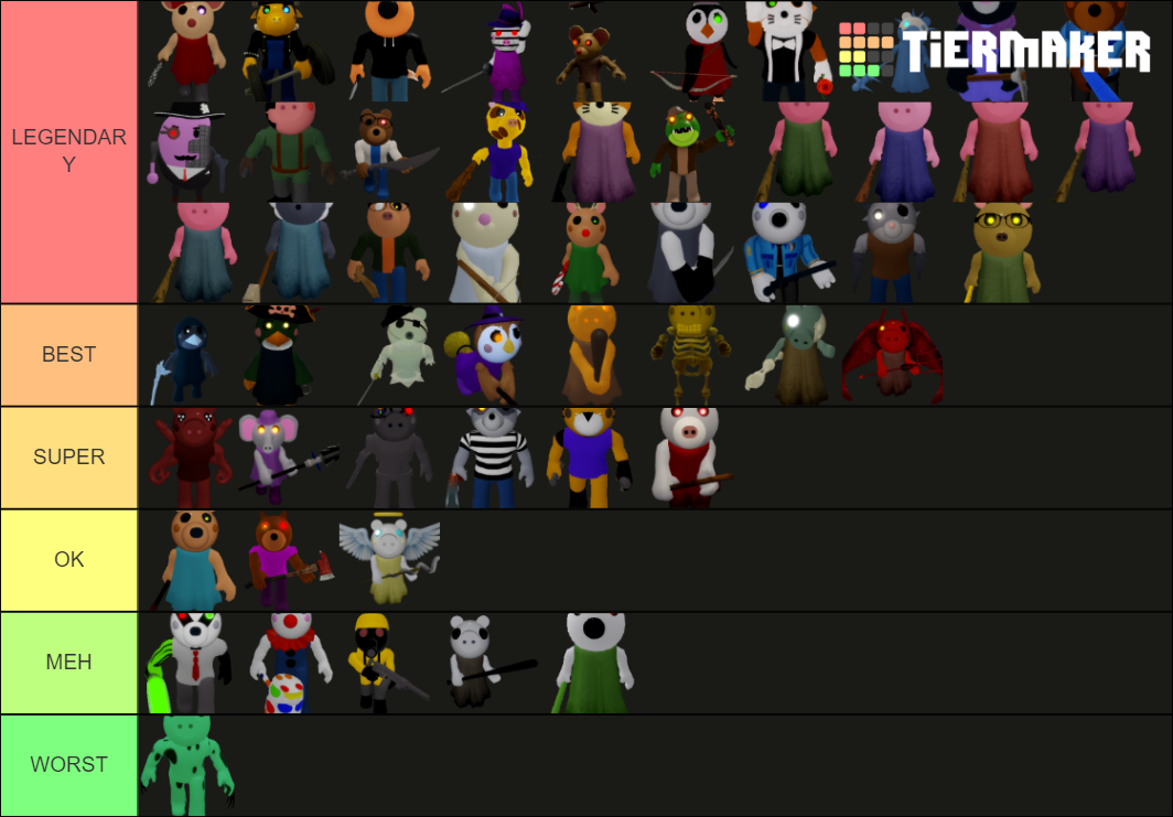 all piggy book 1 and 2 skins and extras Tier List (Community Rankings ...