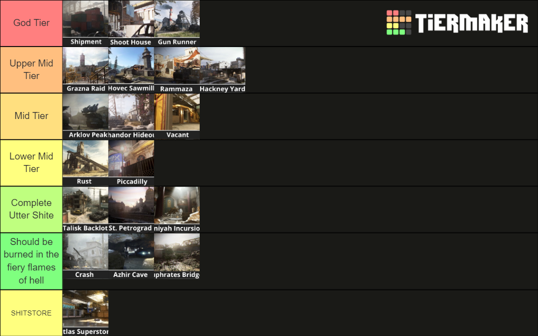 Modern Warfare Multiplayer Map Tier List (Community Rankings) - TierMaker