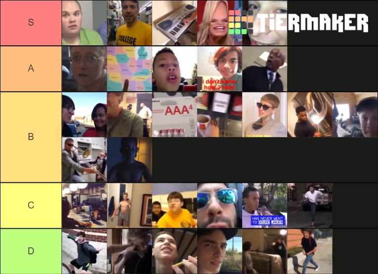 iconic vines Tier List (Community Rankings) - TierMaker