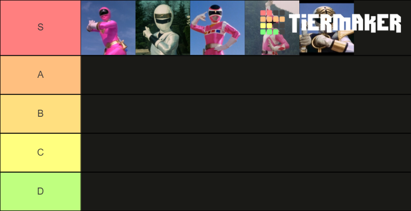Pink/White Rangers Tier List (Community Rankings) - TierMaker