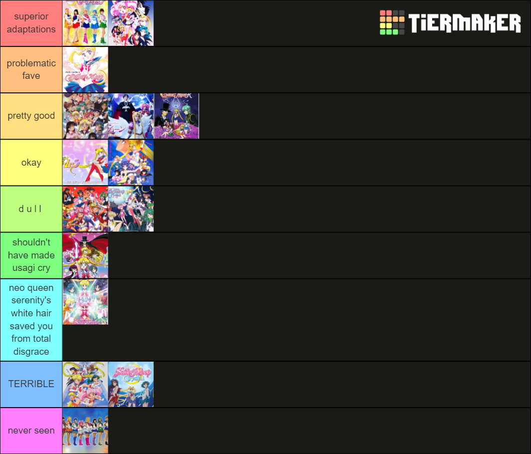 Sailor Moon Ranking Tier List (Community Rankings) - TierMaker