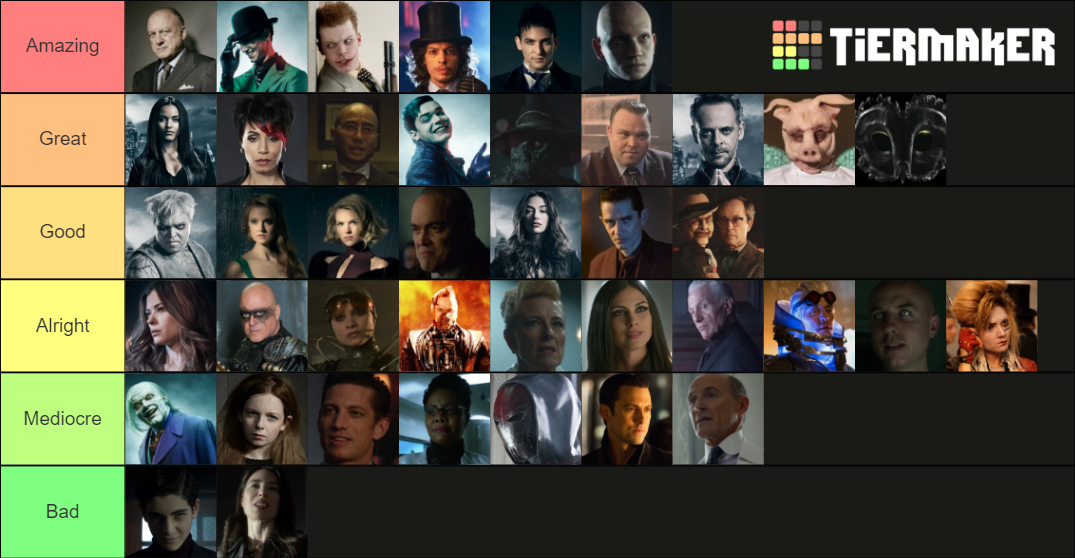 Gotham's Main Villains Tier List (Community Rankings) - TierMaker