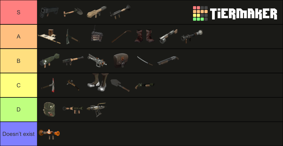Team Fortress 2 Soldier Weapons Tier List (Community Rankings) - TierMaker