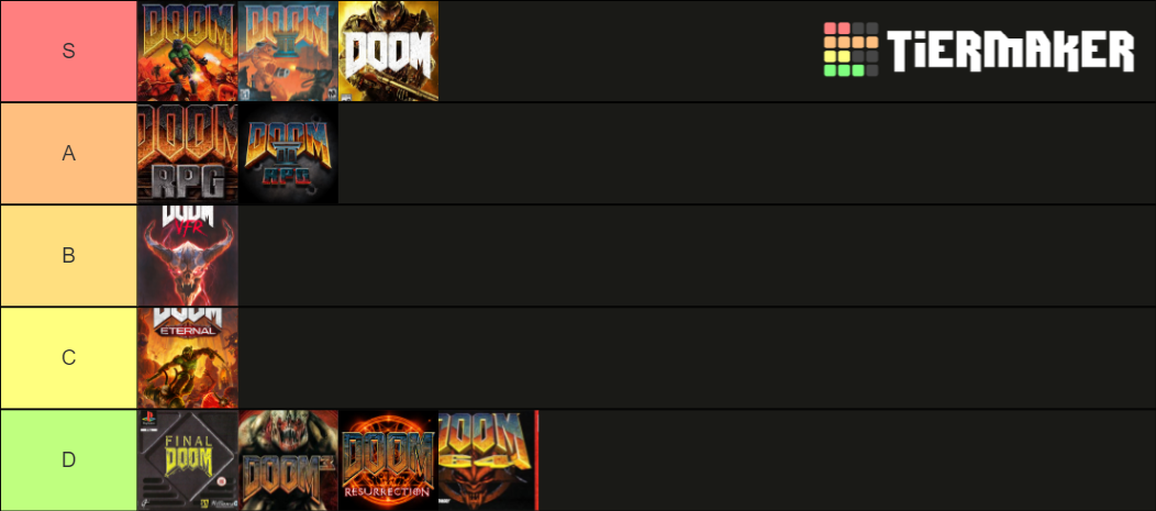 Doom Game Tier List (Community Rankings) - TierMaker