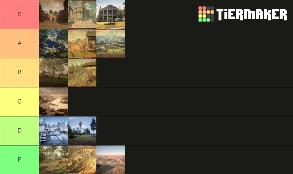 Red Dead Redemption 2 main towns and camps Tier List (Community ...