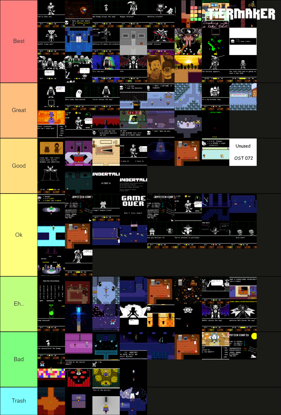 Undertale Soundtrack Tier List (Community Rankings) - TierMaker