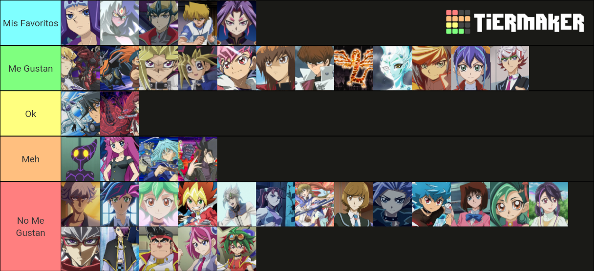 Yugioh Main Characters Tier List (Community Rankings) - TierMaker
