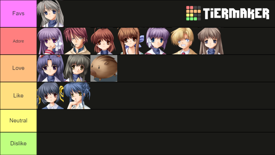 Clannad Characters Tier List (Community Rankings) - TierMaker