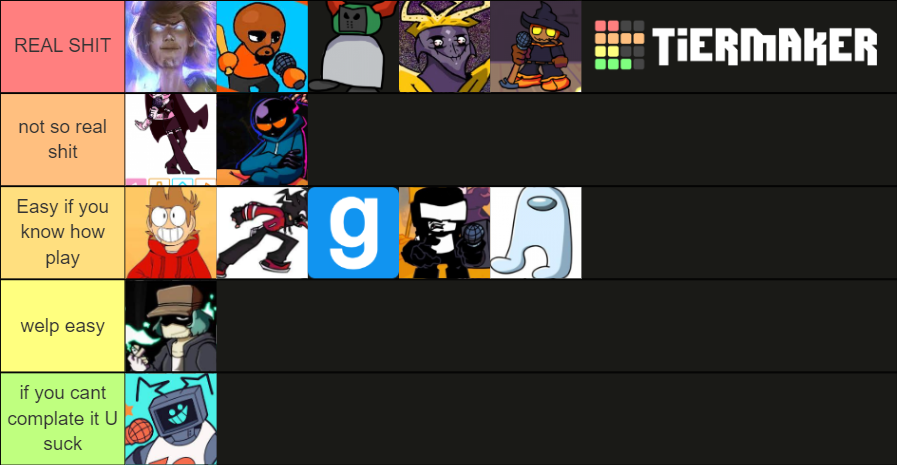 fnf mods Tier List (Community Rankings) - TierMaker