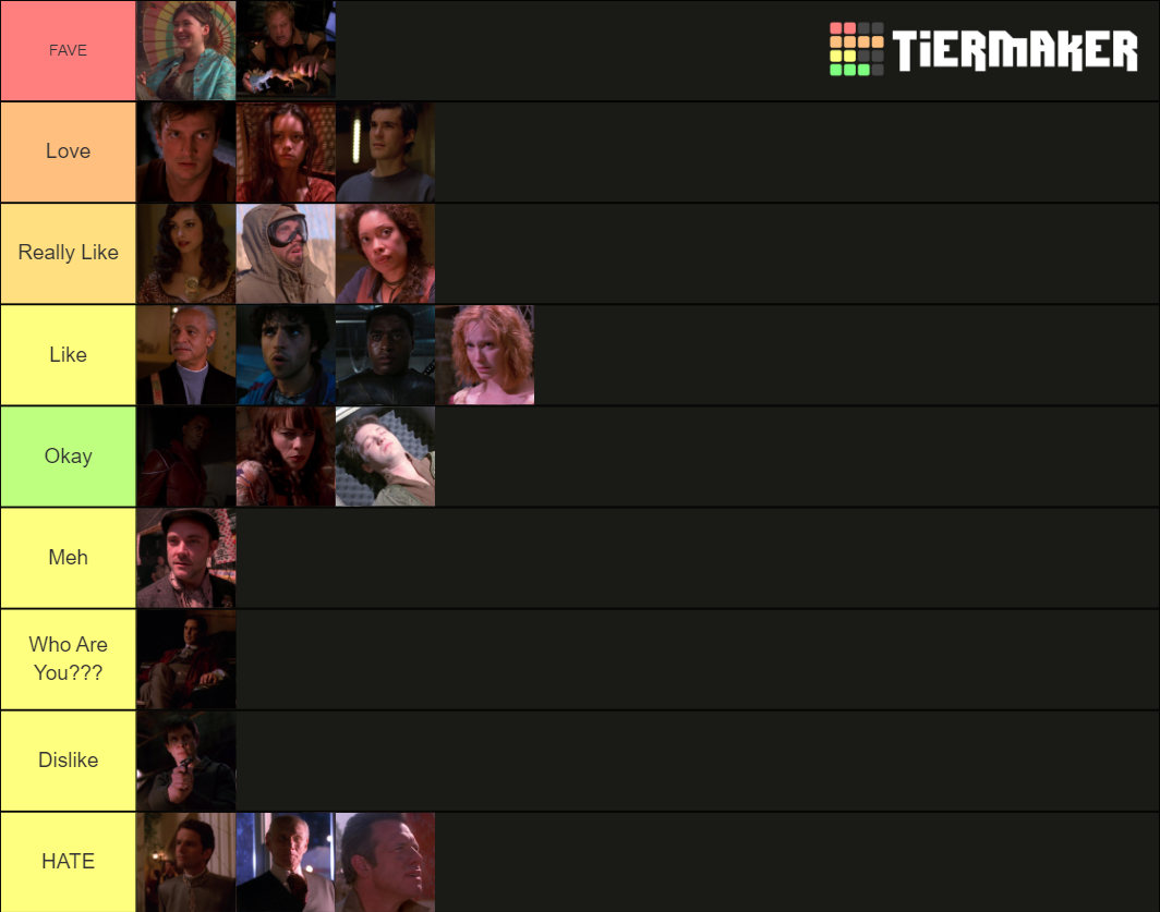 Firefly Characters Tier List (Community Rankings) - TierMaker