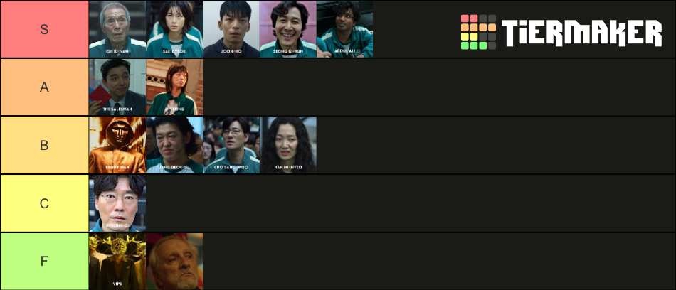 Squid Game Characters Tier List Community Rankings Tiermaker