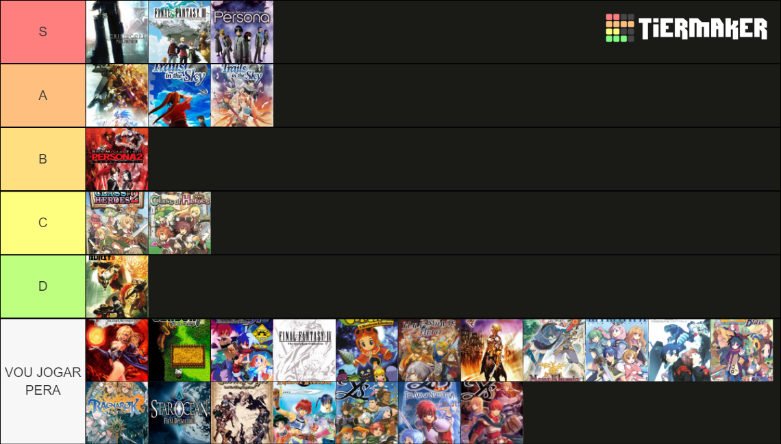 Complete List of PSP JRPGs Tier List (Community Rankings) - TierMaker