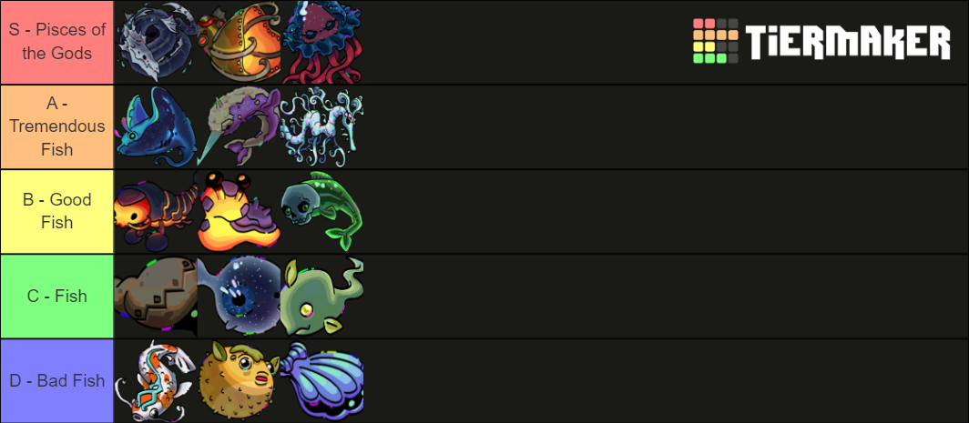 Hades Fish Tier Rankings Tier List (Community Rankings) - TierMaker