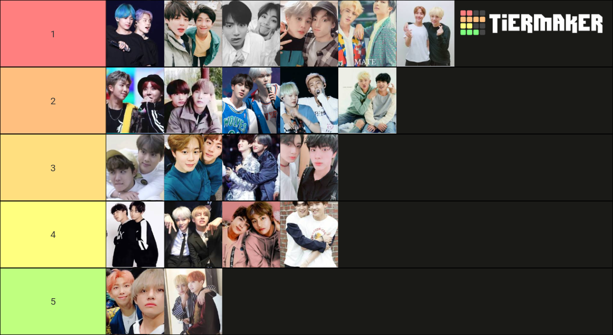 BTS ships Tier List (Community Rankings) - TierMaker