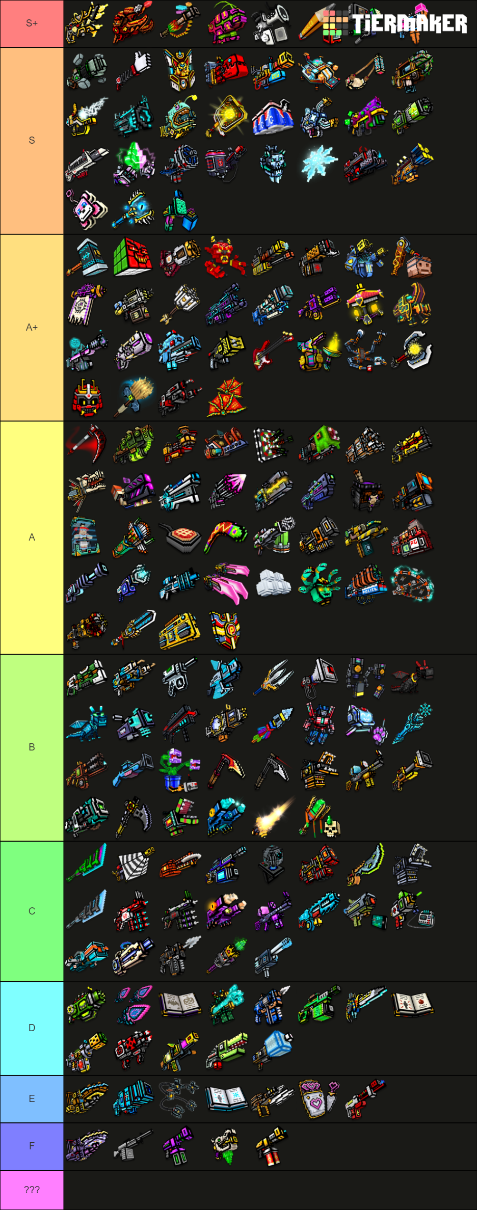 Pixel Gun 3D - Special Weapon Tier List (Community Rankings) - TierMaker