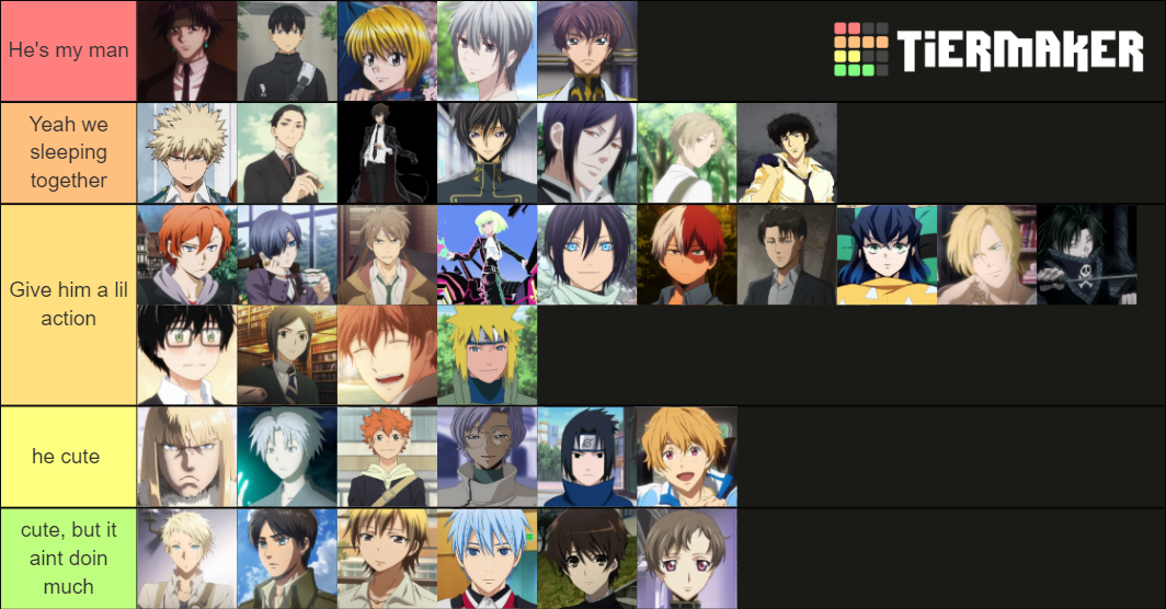 Cute anime boys Tier List (Community Rankings) - TierMaker