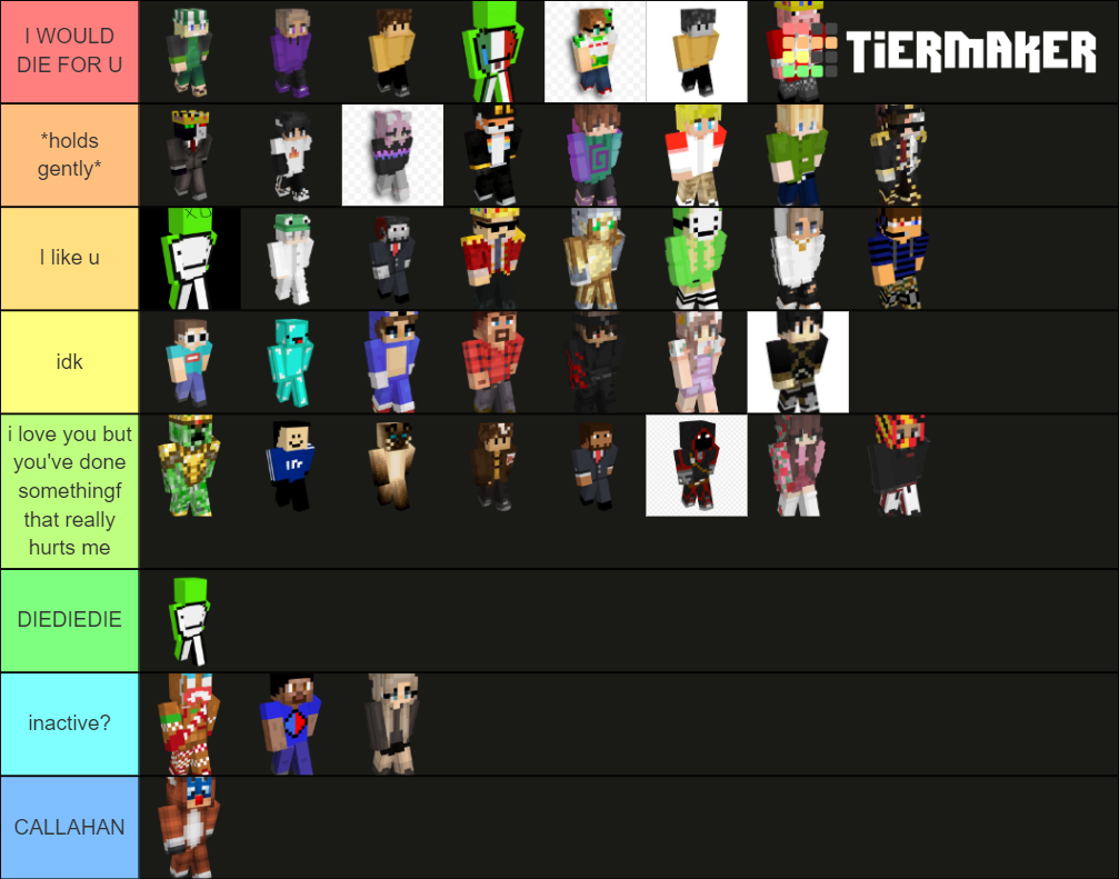 DSMP LORE Tier List (Community Rankings) - TierMaker