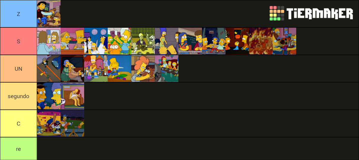 The Simpsons Season 2 Episodes Tier List (Community Rankings) - TierMaker