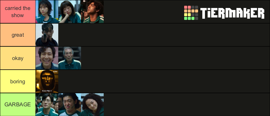 Squid Game Character Tier List (Community Rankings) - TierMaker