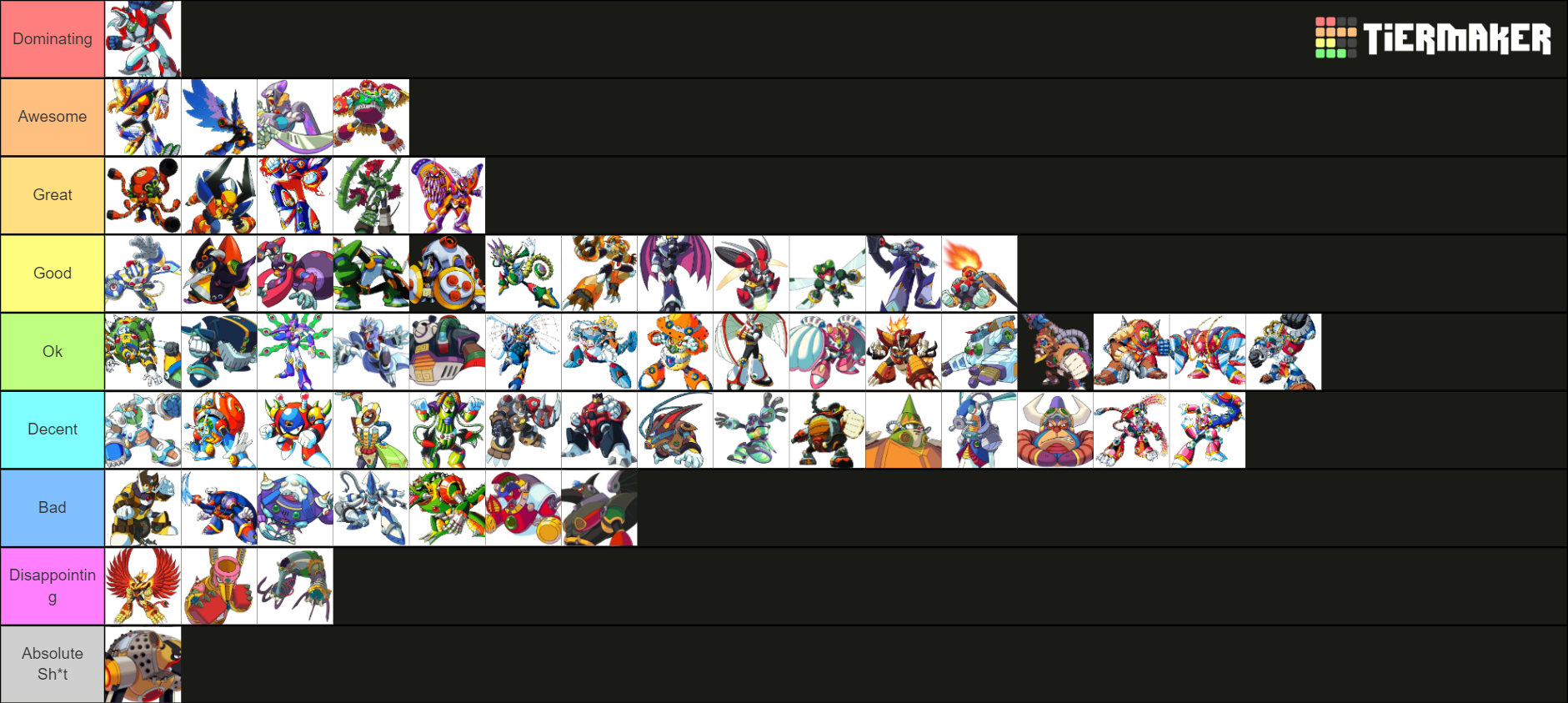 Megaman X Mavericks Tier List (Community Rankings) - TierMaker