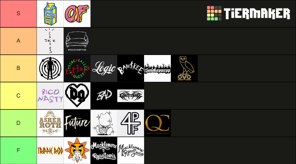 Rapper Logos 2 Tier List (Community Rankings) - TierMaker