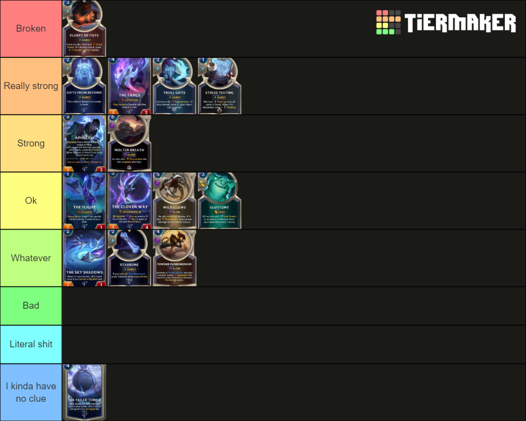 LoR aphelios expansion cards Tier List (Community Rankings) - TierMaker