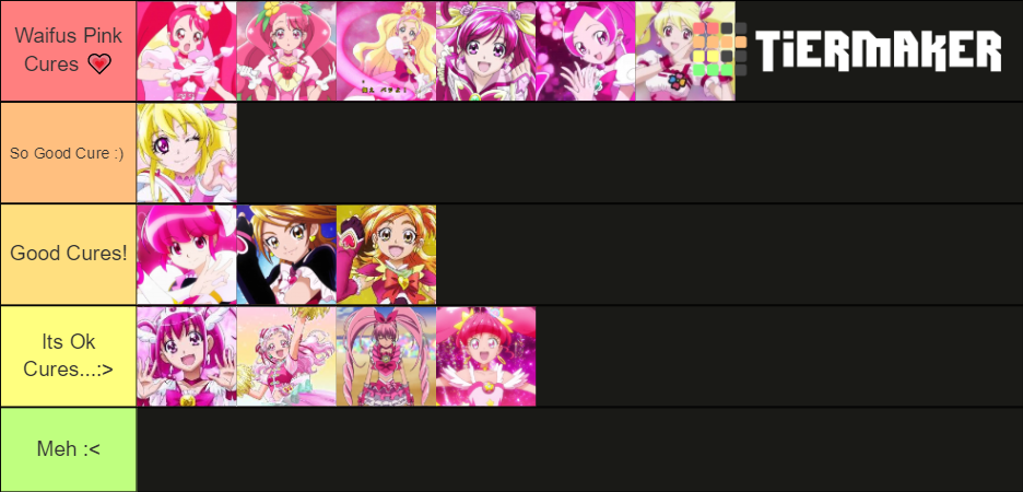 All Pink Pretty Cure (Precure) Tier List (Community Rankings) - TierMaker